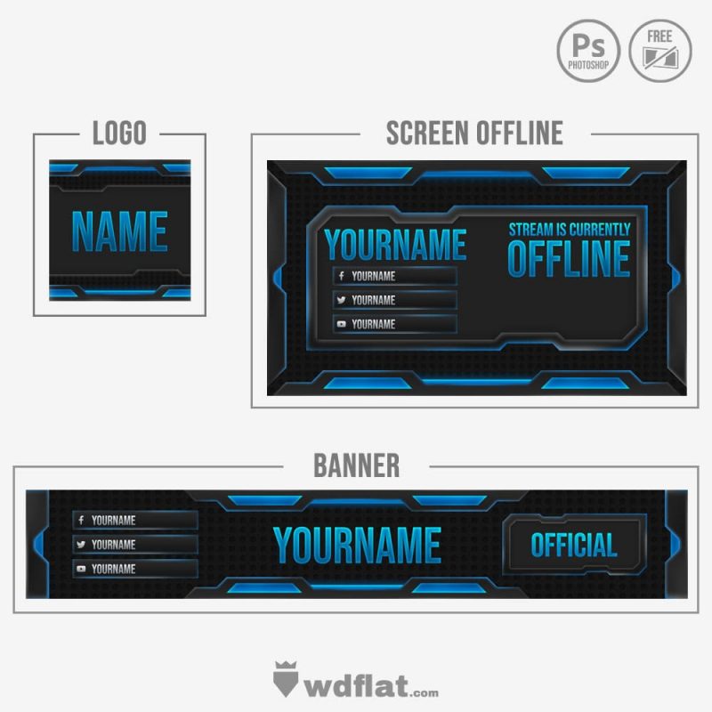 Twitch Overlay, Panels and Youtube Template | It’s FREE!