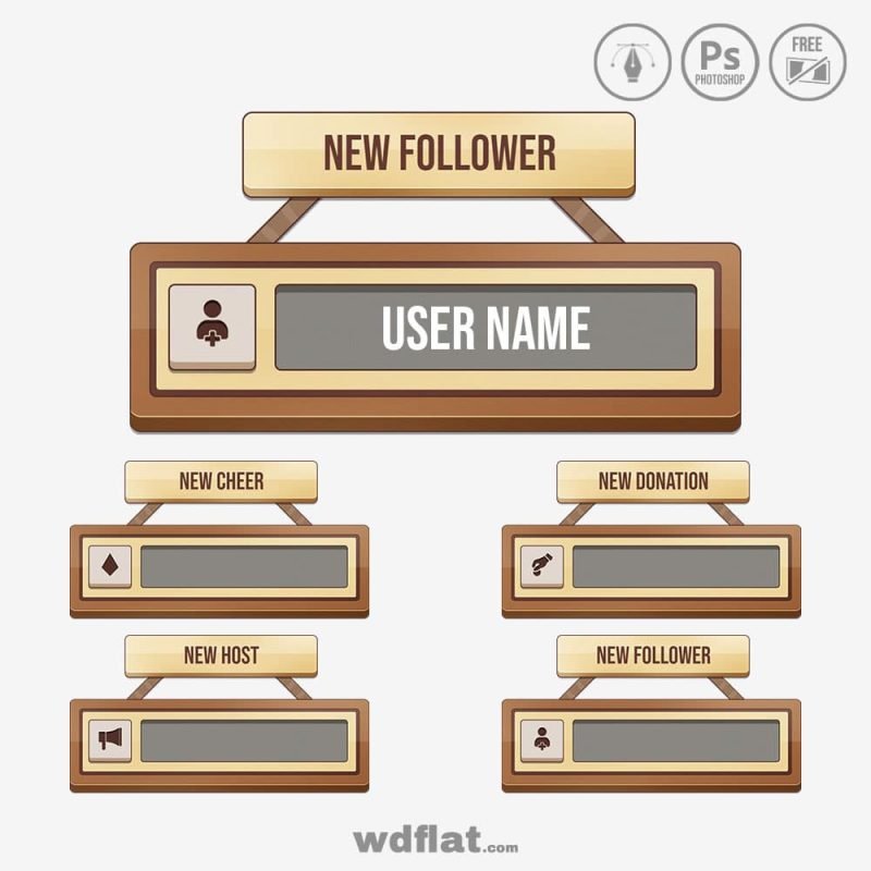 Wood Alerts | Twitch and Youtube Templates